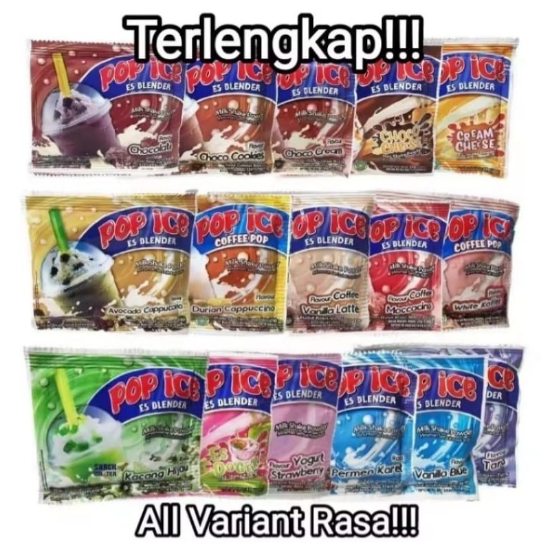 Jual MINUMAN POP ICE ALL VARIAN RASA TERLENGKAP 1 RENCENG ISI 10 SACHET ...