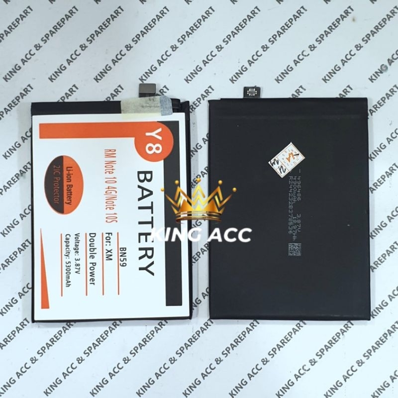 Jual BATERAI BATRE BATERE BATTERY Y8 XIAOMI NOTE 10 NOTE 10S 4G BN59 DOUBLE POWER | Shopee Indonesia