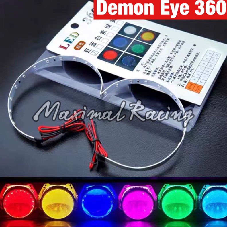 Jual Lampu LED devil eye demon eyes DE 36 derajat projector hid biled ...