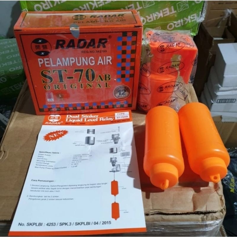 Jual Radar pelampung tandon air otomatis original orange | Shopee Indonesia