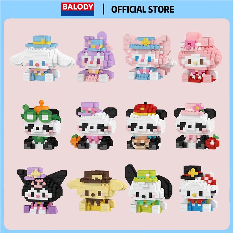 Jual BALODY Mainan Bricks Lotso Mini karakter kartun Kuromi DIY Puzzle ...