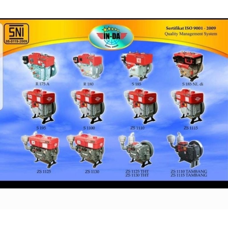Jual Mesin diesel Inda S1115 24 hp 24 pk SNI | Shopee Indonesia