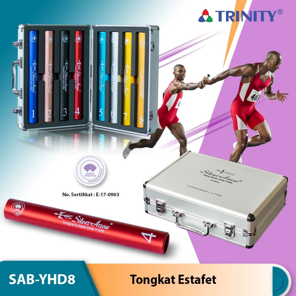 Jual Tongkat Estafet SAB-YHD8 (Relay Baton) Silver Arrow Tongkat ...