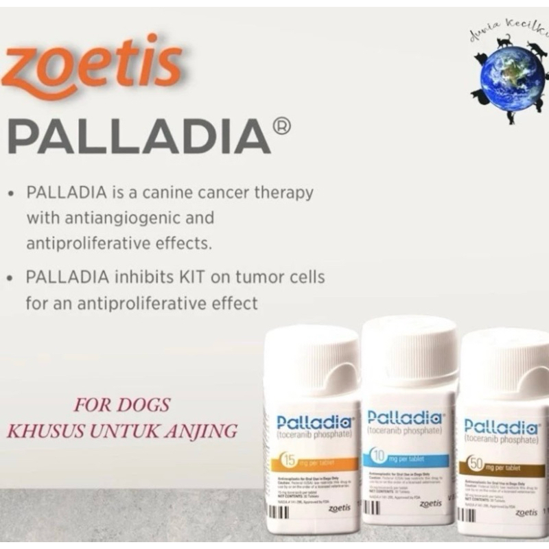 Jual Zoetis Palladia 10 MG - 15 MG - 50 MG Tablet Untuk Kanker / Tumor ...