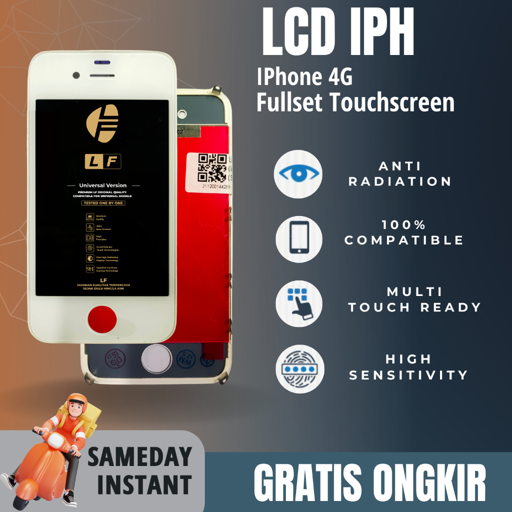 Jual LF - LCD IPH 4 / IPH 4G Fullset Touchscreen | Shopee Indonesia
