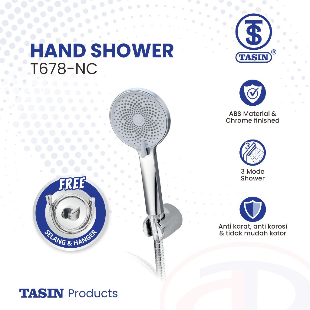 Jual Hand Shower Set Shower Mandi 3 Jet Spray TASIN T678-NC | Shopee ...