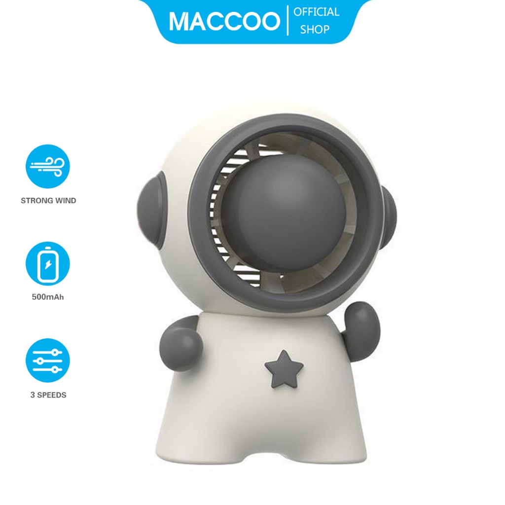 Jual MACCOO Kipas Angin Portable Mini Astronot Cute Karakter USB ...