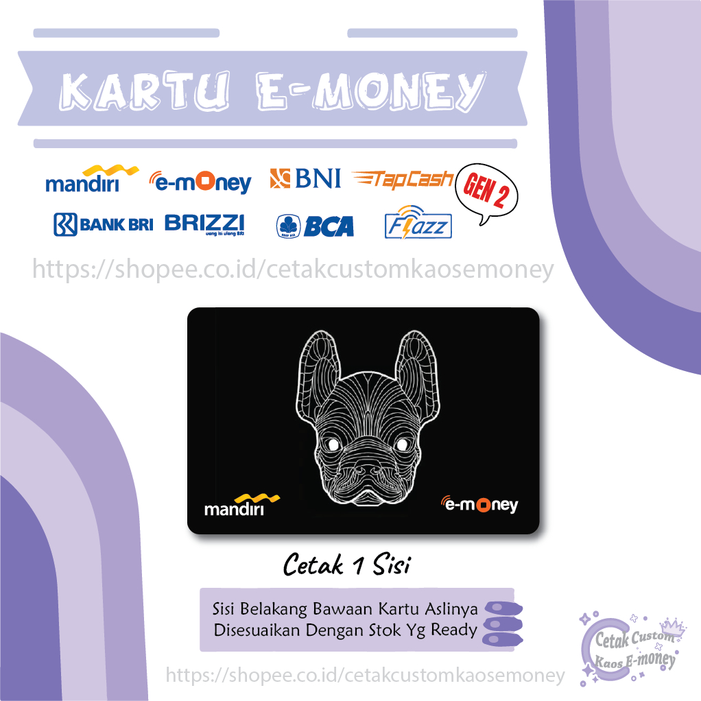 Jual KARTU E MONEY E TOLL GAMBAR KEPALA LIFE WORK BRAND EMONEY MANDIRI ...