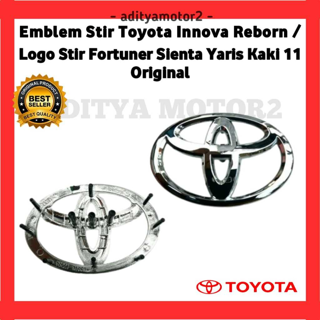 Jual Emblem Setir TOYOTA INNOVA REBORN/Logo Setir FORTUNER /SIENTA ...