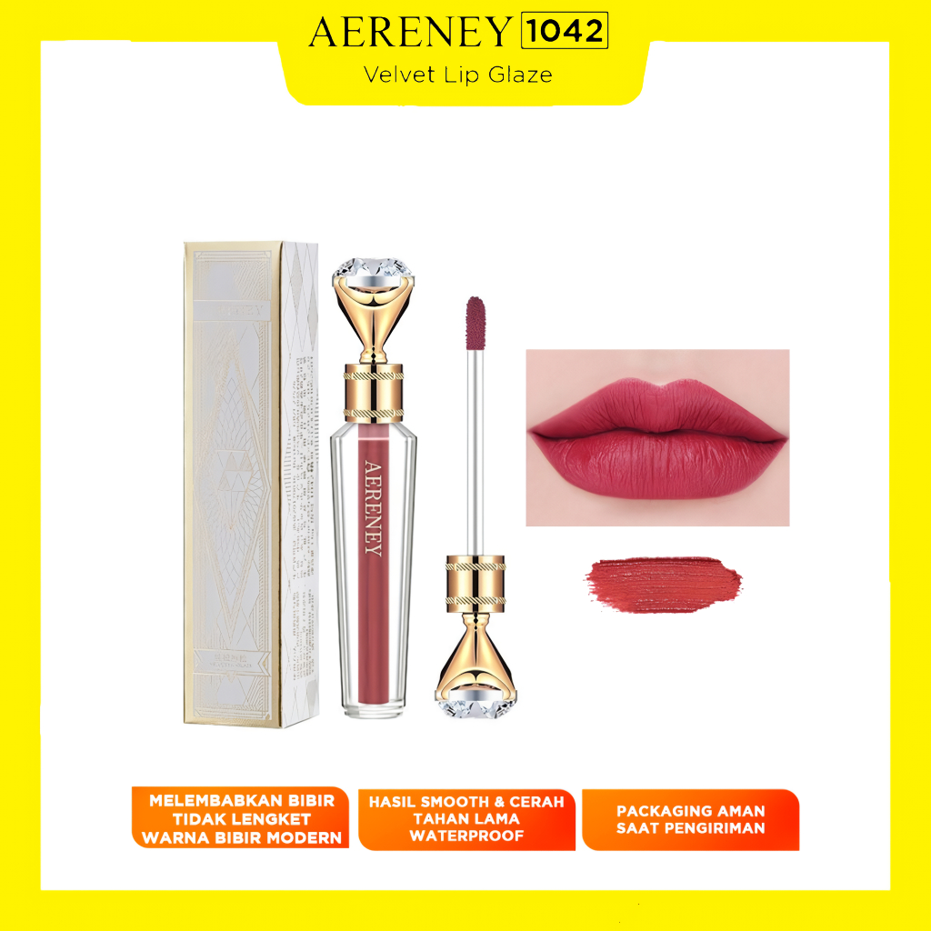 Jual LIPSTICK AERENEY 1042 DIAMOND MATTE LIP GLOSS WATERPROOF LIPSTIK ...