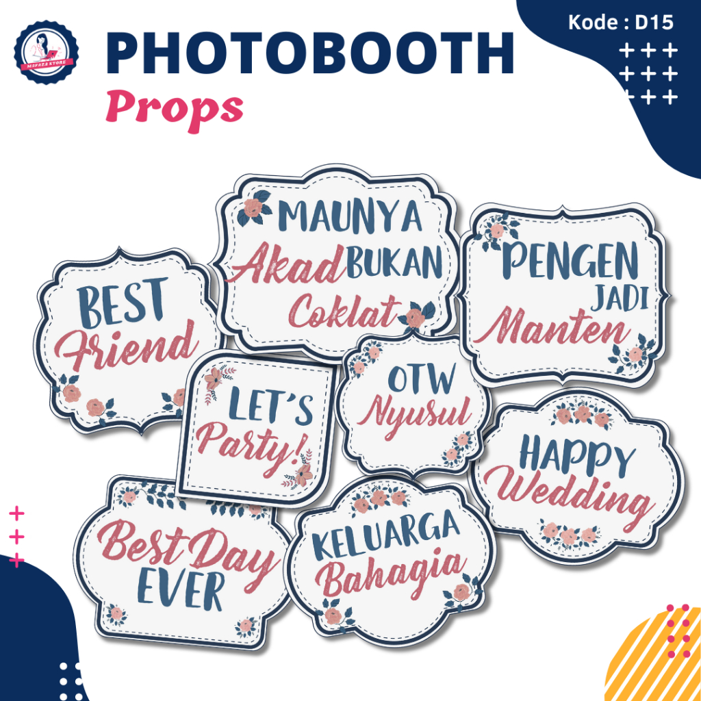 Jual (isi 8) Properti photo booth / Photobooth props / aksesoris foto ...