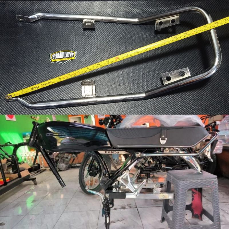 Jual begel behel belakang gl100 krom modifikasi pnp rangka 2 in 1 two in 1 cb gl100 begel ...