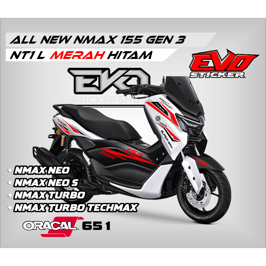Jual STIKER NEW NMAX NEO PUTIH NMAX NEW TURBO CUTTING STICKER 2024 2025 ...