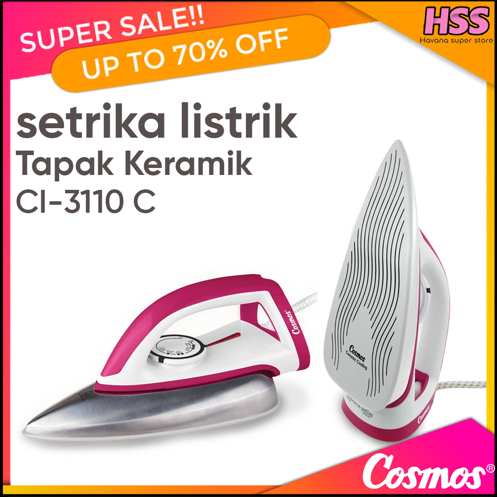 Jual PROMO - SETRIKA COSMOS/COSMOS Setrika CI-3110C Tapak lapis Keramik ...