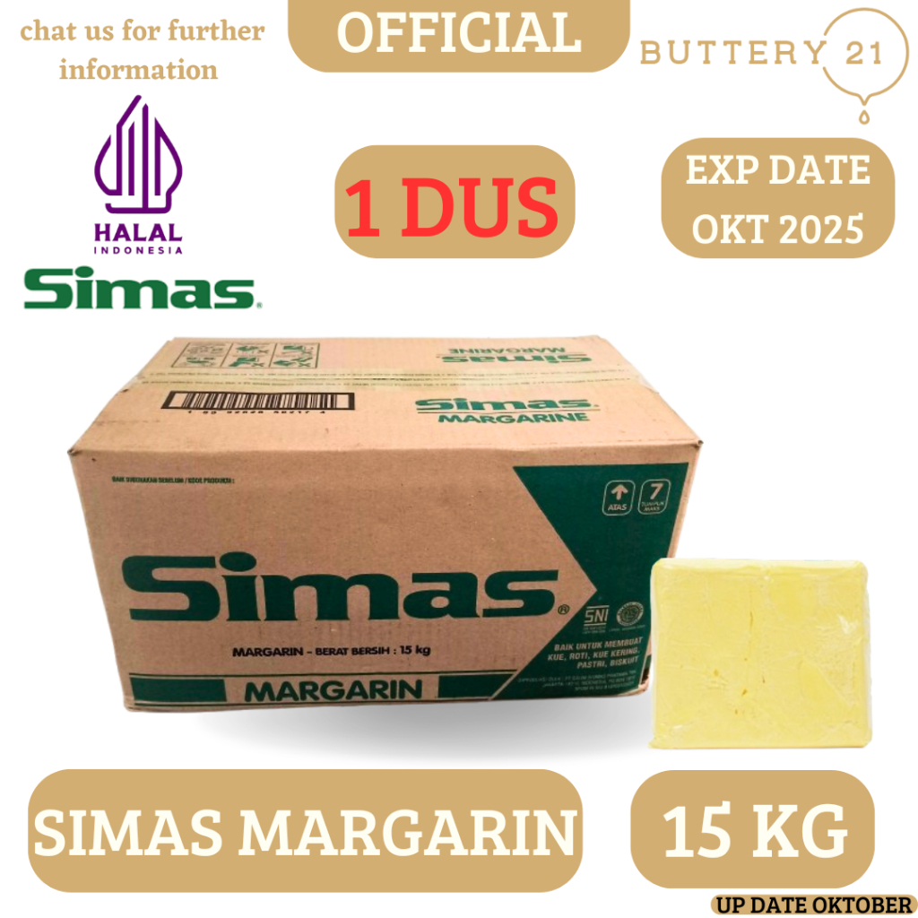 Jual SIMAS MARGARIN 15 KG/MINYAK MARGARIN/SIMAS MENTEGA | Shopee Indonesia