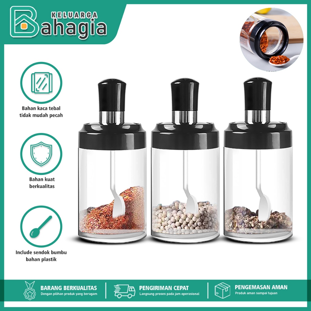 Jual [KB] Botol Bumbu Dapur Serbaguna / Tempat Bumbu Free Sendok Dapur ...