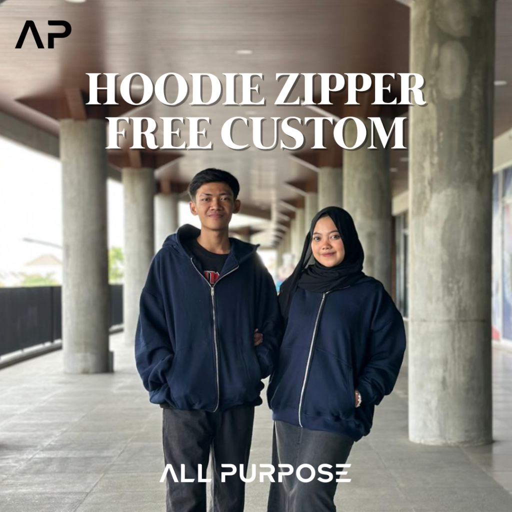 Jual HOODIE ZIP BOXY 330GSM TEBAL TOPI JAHIT 2 | BISA CUSTOM SATUAN ...