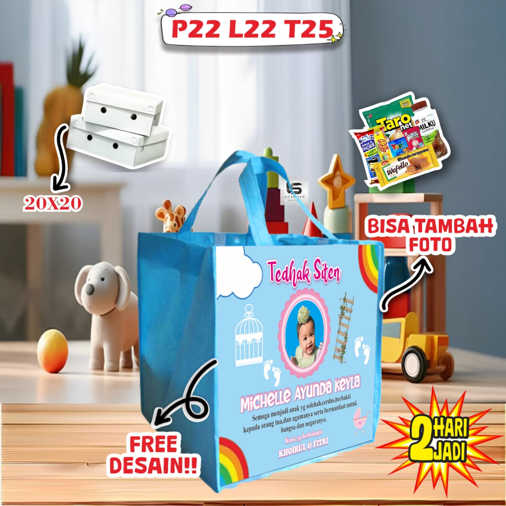 Jual Tas muat box 20x20/TAS ULANG TAHUN/Tas Aqiqah/Tas mengenang ...