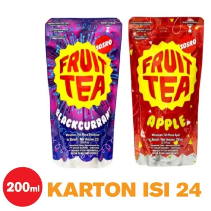 Jual FRUIT TEA DUS KARTON KARDUS POUCH 200ml isi 24 | Shopee Indonesia
