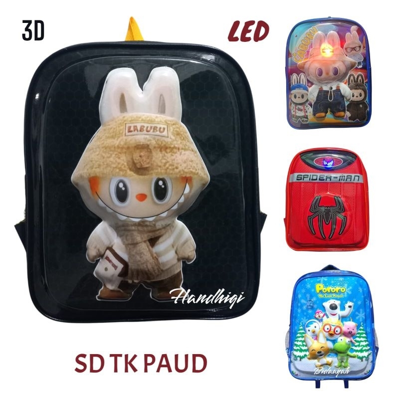 Jual TAS SEKOLAH ANAK LAKI LAKI 3D LED EMBOS SD/ TK /PAUD ( DUA RUANG ) KARAKTER TIMBUL | Shopee ...