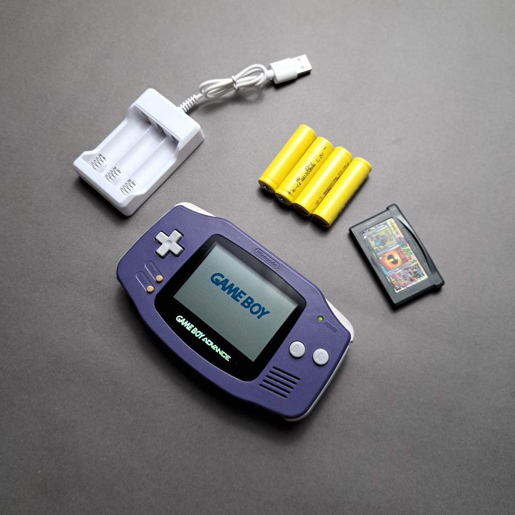 Jual GBA Gameboy Advance Classic Purple Full set AGB-001 original ...