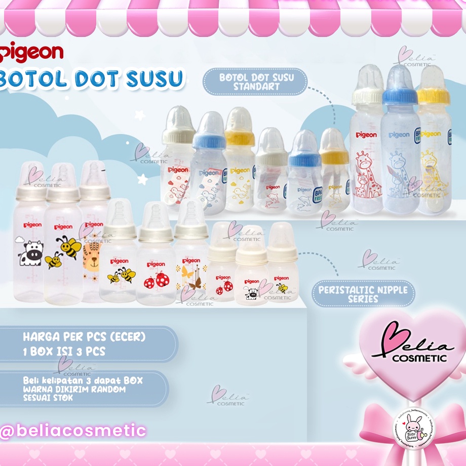 Jual Paket Baru BELIA PIGEON BOTOL DOT SUSU SERIES Peristaltic Nipple ...