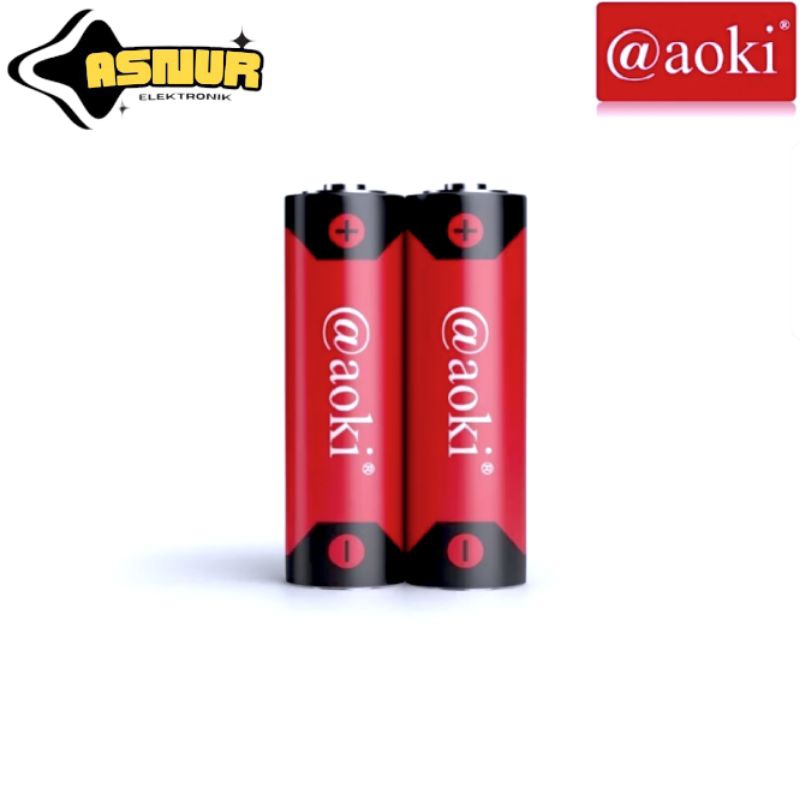 Jual AOKI Baterai 1 PASANG (2 PCS) lithium 18650 1200mAh Asli Full ...