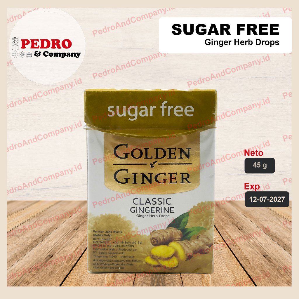 Jual Sunny ville golden ginger permen classic JAHE sugar free 45 gram ...