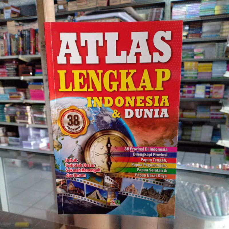 Jual Atlas Lengkap Indonesia dan Dunia 38 Provinsi ukuran B5 | Shopee ...