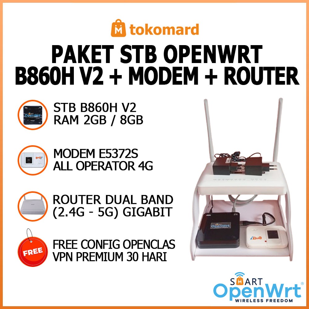 Jual Paket STB OpenWrt Siap Pakai STB B860H V2 Modem E5372s Unlock All ...