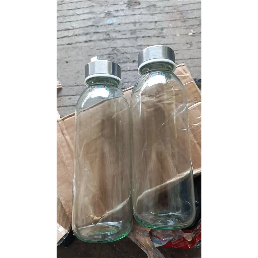 Jual BOTOL AIR MINUM KACA BENING 420 ML | Shopee Indonesia