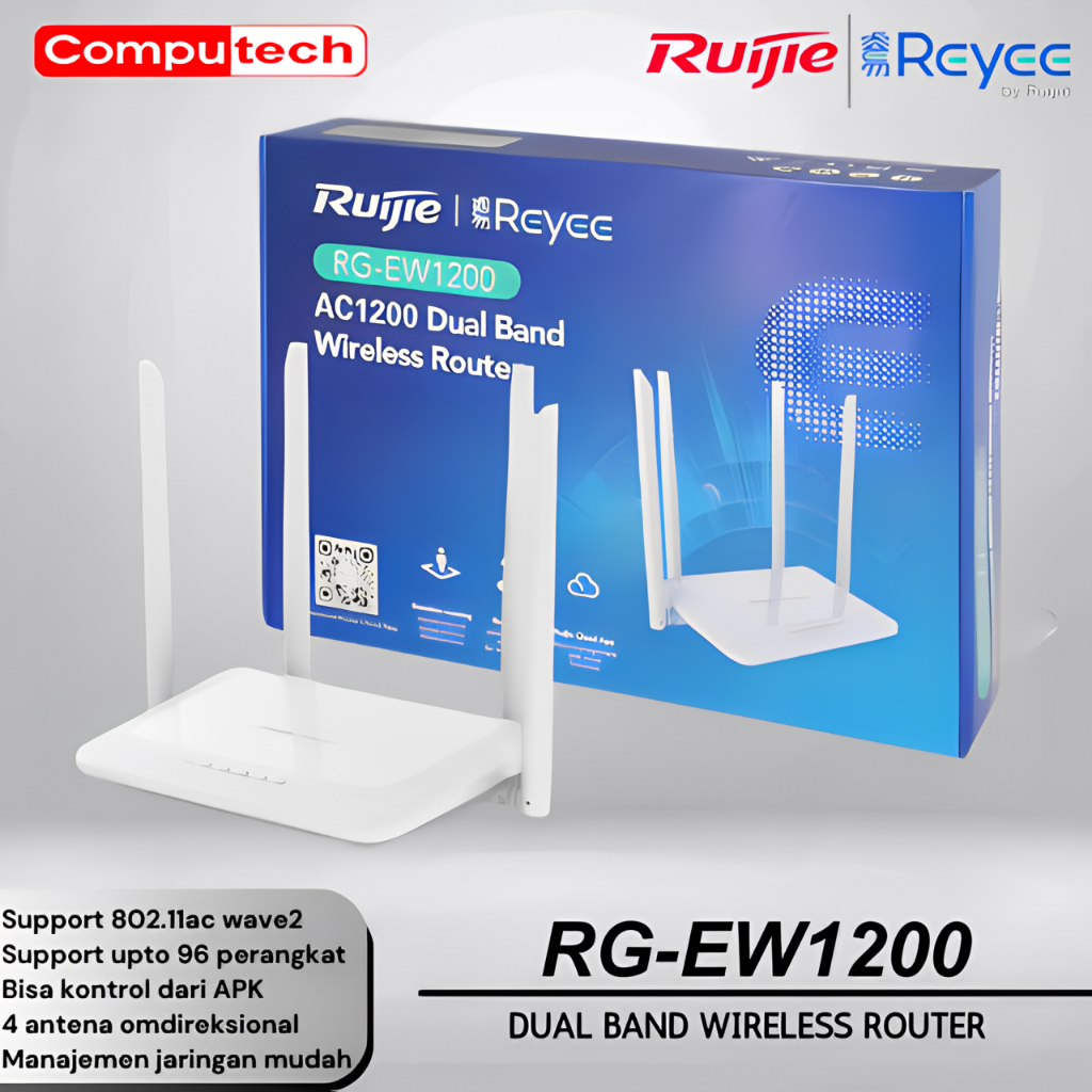 Jual RUIJIE REYEE RG-EW1200 AC1200 Dual Band Wireless Router | 1200M ...