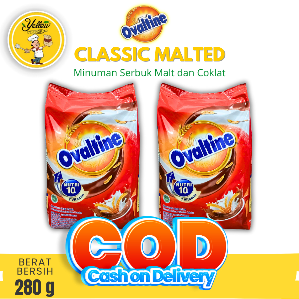 Jual OVALTINE CHOCOLATE MALT DRINK 280GR / MINUMAN OVALTINE | Shopee Indonesia