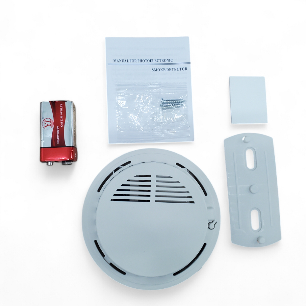 Jual Alat alarm Pendeteksi Asap Kebakaran 85dB Baterai | Shopee Indonesia