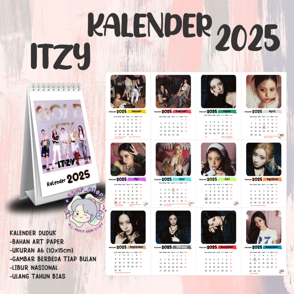 Jual KALENDER DUDUK 2025 KPOP ITZY | Shopee Indonesia