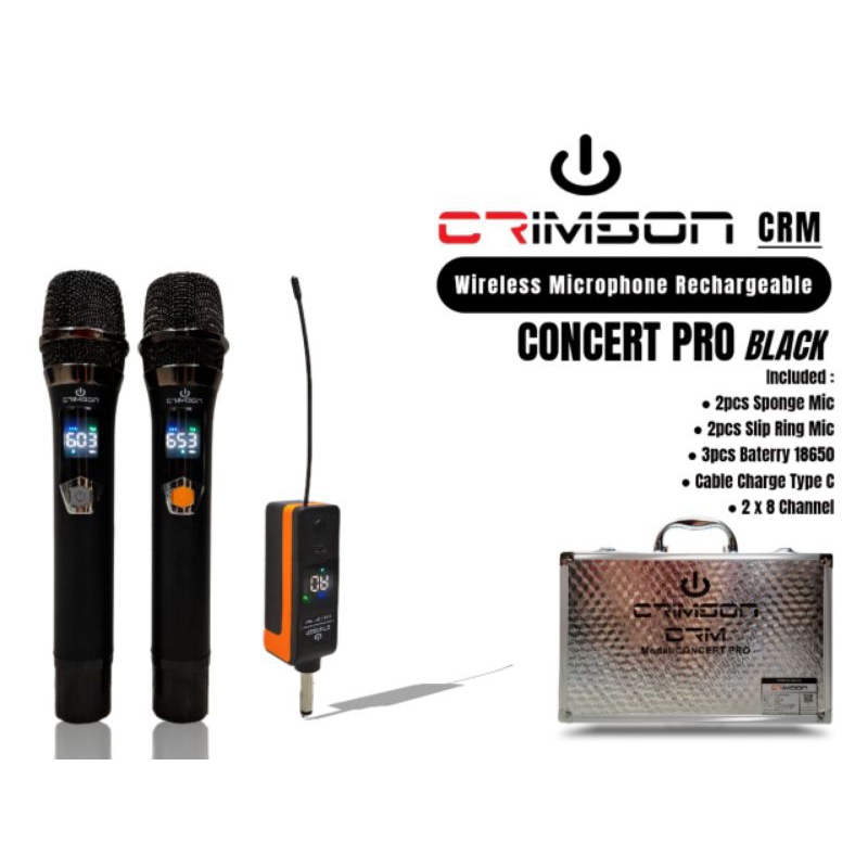 Jual mic wireless universal crimson crm concert pro microphone ...