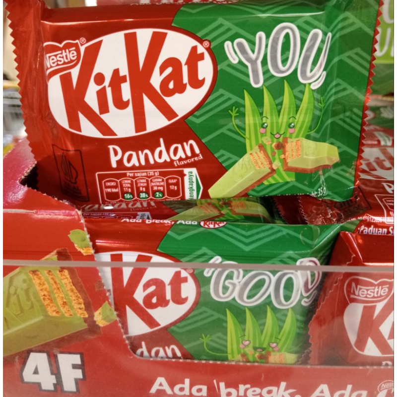 Jual KitKat Chocolate 4F Pandan 35g | Shopee Indonesia
