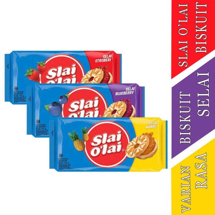Jual slai olai strawberry 192g - slai olai biskuit selai all variant ...