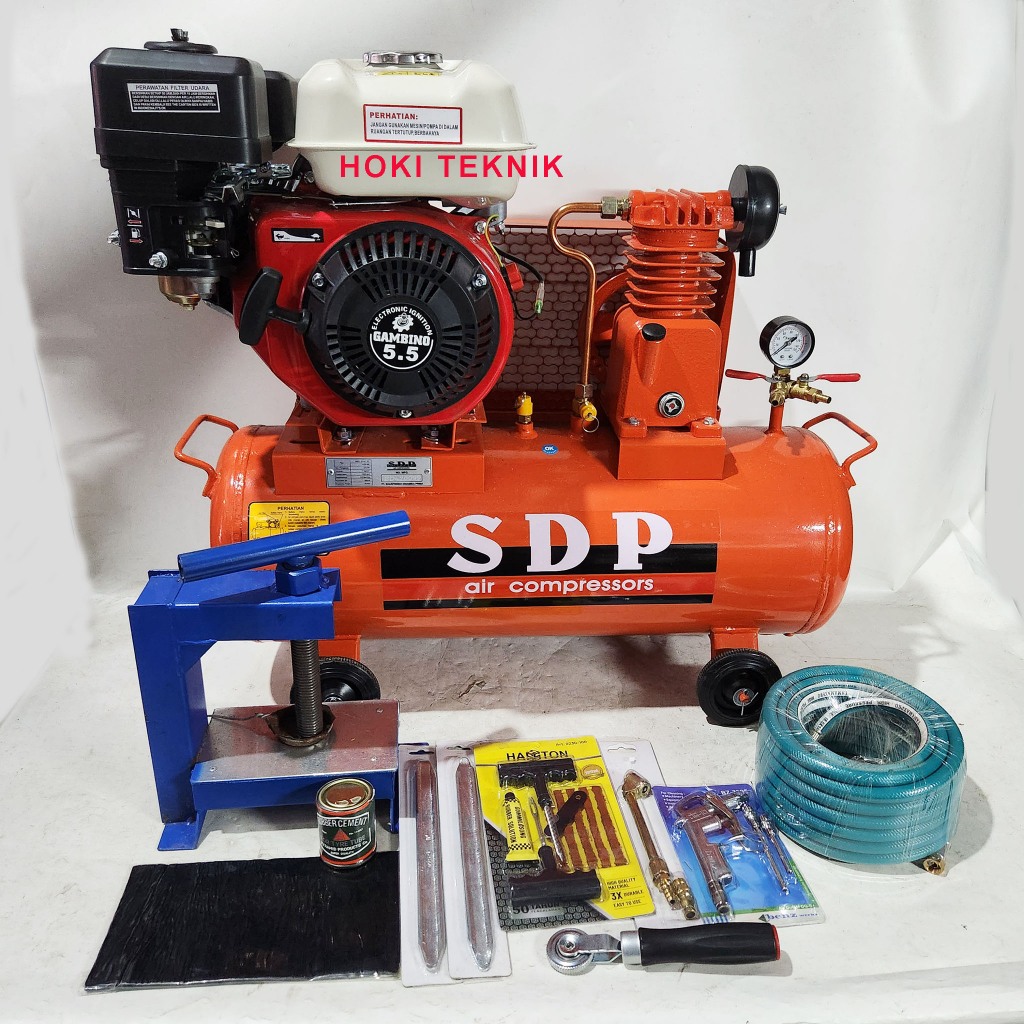 Jual Paket Mesin Kompresor SDP 1/4 HP & Penggerak Bensin | Shopee Indonesia