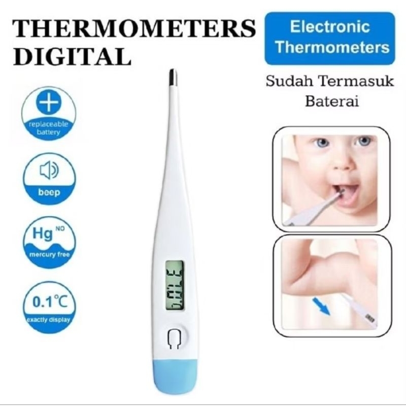 Jual Termometer Digital Bayi / Alat Pengukur Suhu Badan Bayi dan Dewasa ...