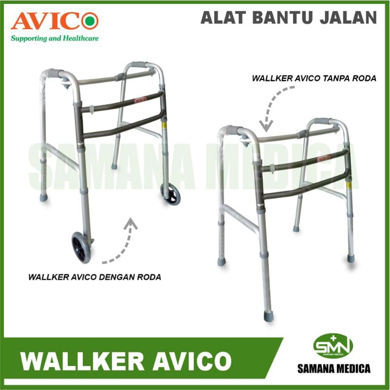 Jual walker lansia 2 batang merk AVICO/Rms Alat bantu jalan Walker ...