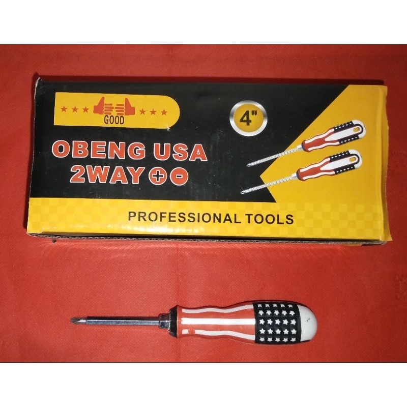 Jual OBENG USA 2 WAY 4" ( Panjang 10 cm ) | Shopee Indonesia