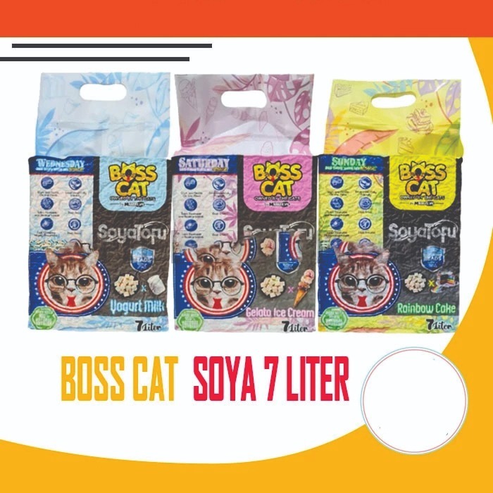 Jual BOSSCAT boss cat tofu soya 7 L - pasir kucing TOFU SOYA 7 LITER ...