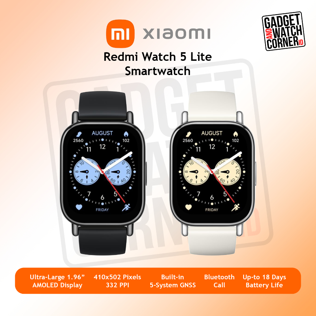 Jual Xiaomi Redmi Watch 5 Lite 1.96" AMOLED Display Bluetooth Call ...