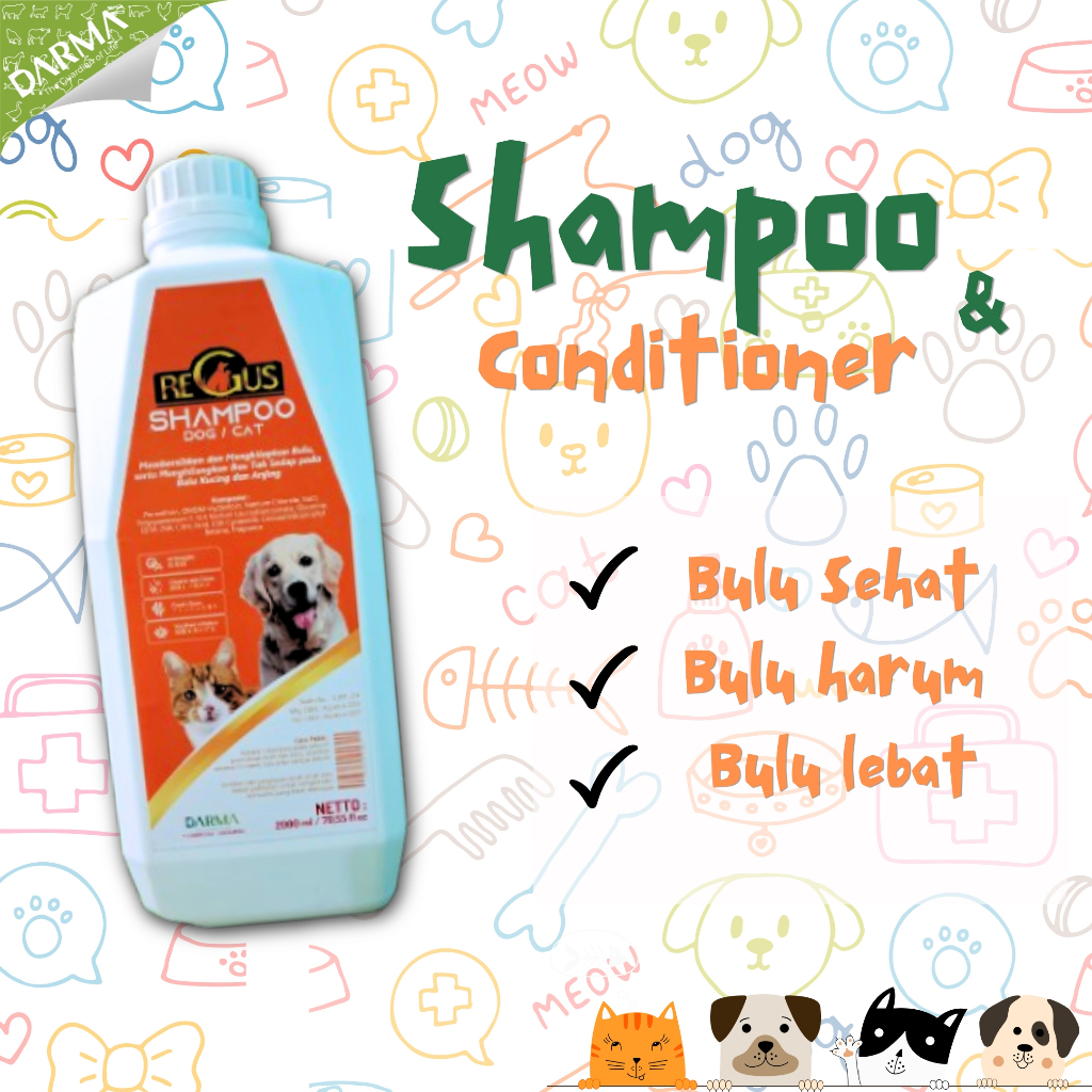Jual Shampoo Kucing/ Anjing - Premium Shampoo 550 ml & Regus Shampoo ...