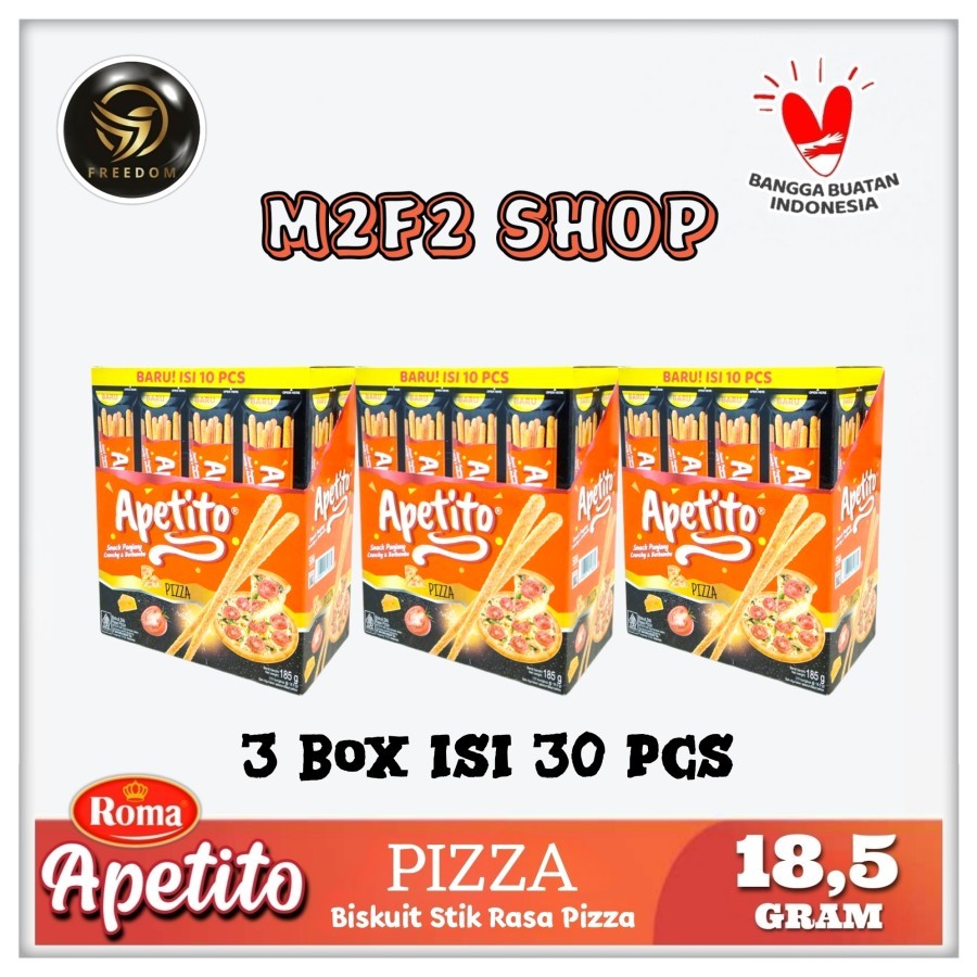 Jual Roma Apetito Biskuit Stik Renyah & Gurih Rasa Pizza - 18,5 gr ...