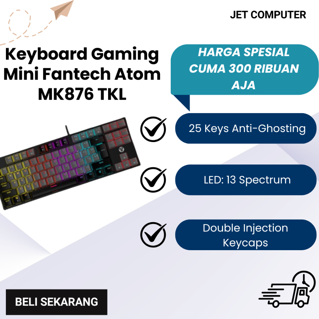 Jual Fantech MK876 ATOM Mechanical TKL RGB Gaming Keyboard 87 keys | Shopee Indonesia