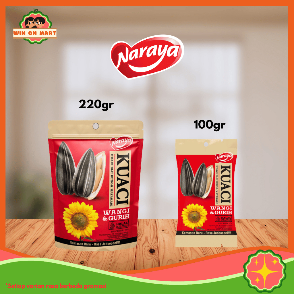 Jual Kuaci | Naraya Kuaci 100gr & 220gr | Kuaci Biji Bunga Matahari ...