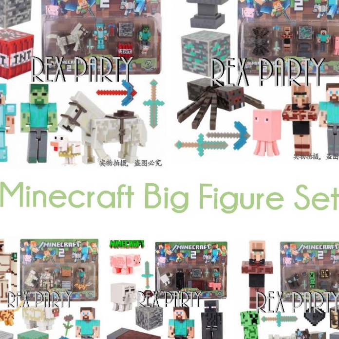 Jual BURUAN ORDER GAN Minecraft Big Figure Set Minecraft Action Figure ...