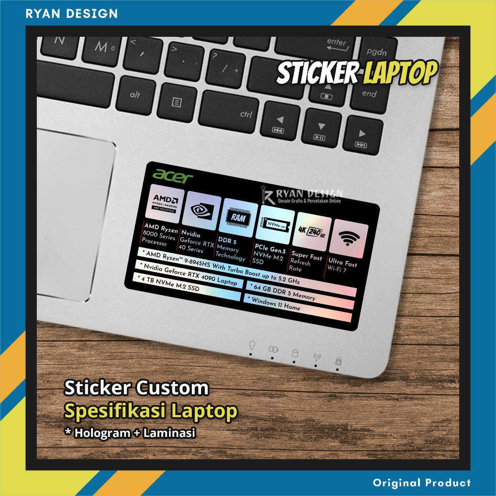 Jual Stiker Logo Laptop Stiker Spesifikasi Fitur Laptop Stiker Nvidia ...